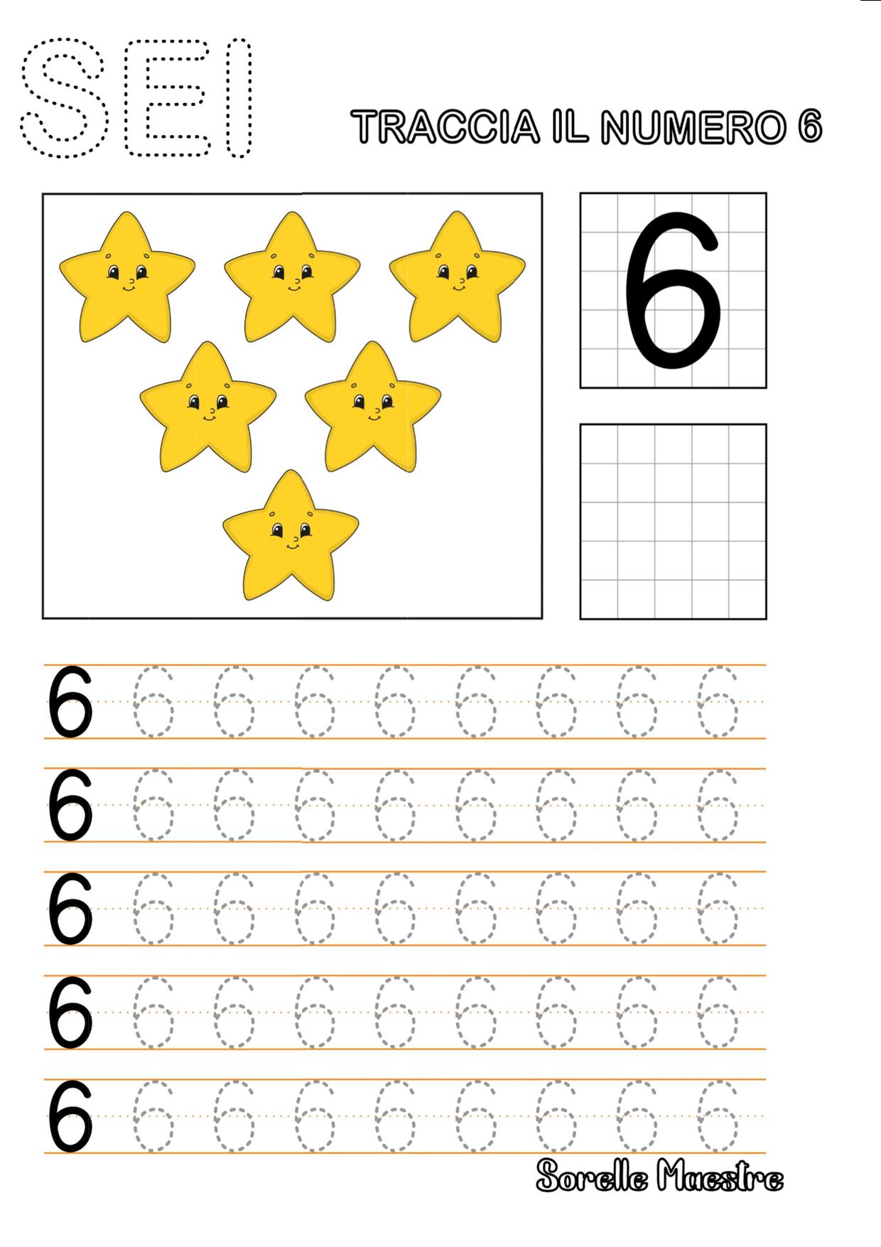 Traccia i numeri - SorelleMaestre scuola primaria, classe 1'