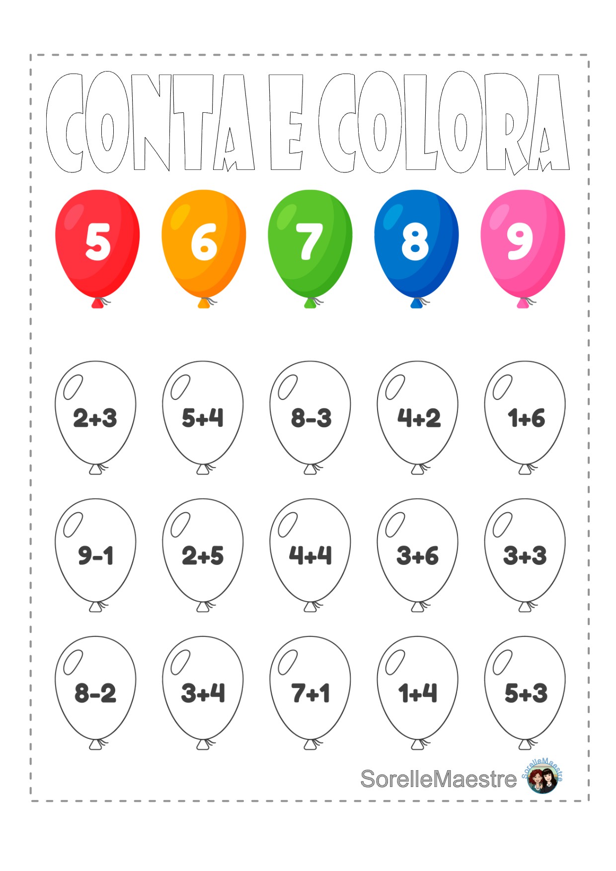 Conta, colora, cerchia... - SorelleMaestre
